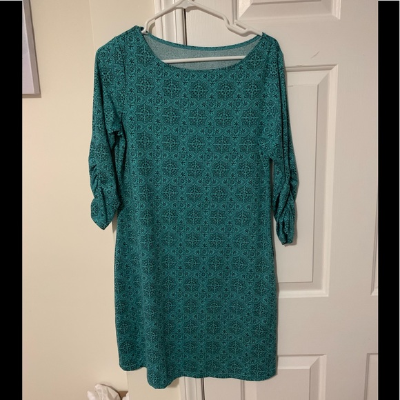 Dresses | Bogo Cute Teal Patterned Dress | Poshmark